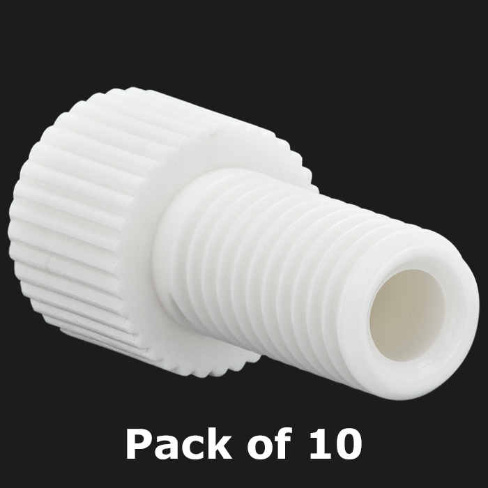Tubing Connector Fittings, Low Pressure, 1/8", Delrin, White with 1/4 ...